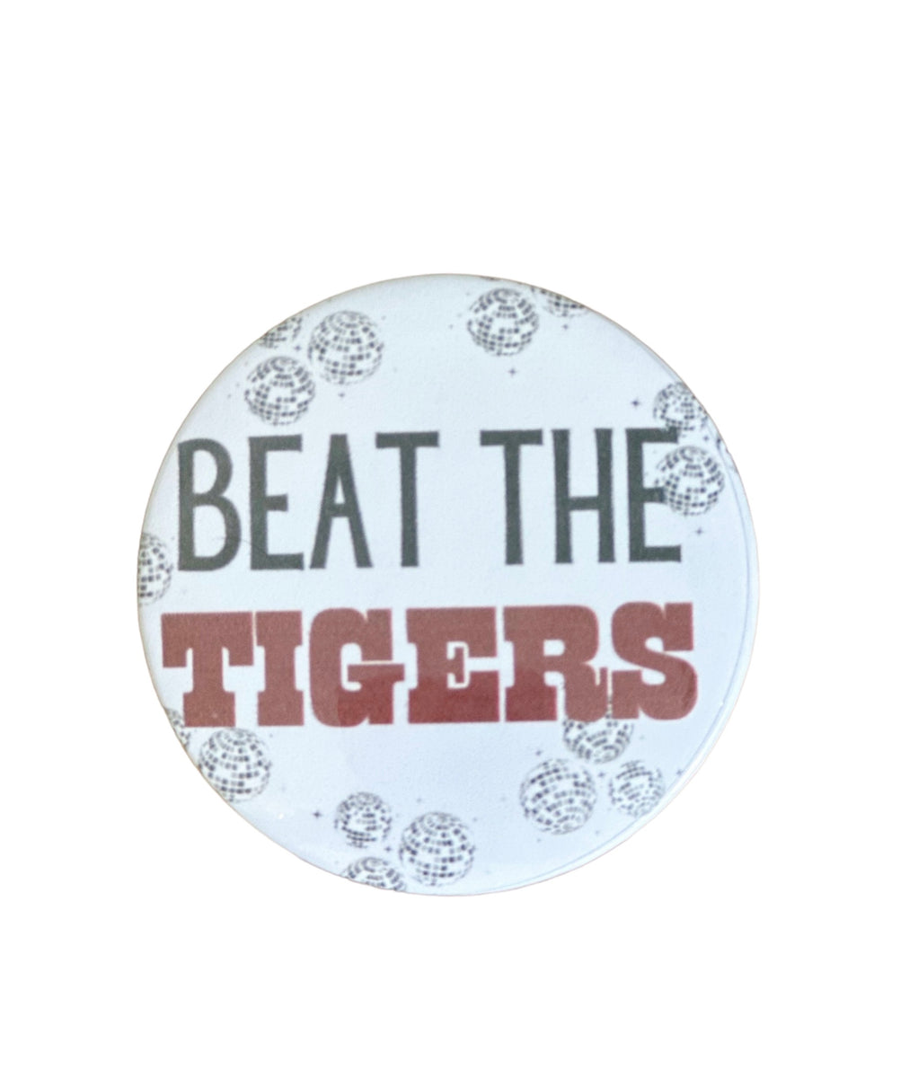 BEAT THE TIGERS BUTTON – Leigh + Letters