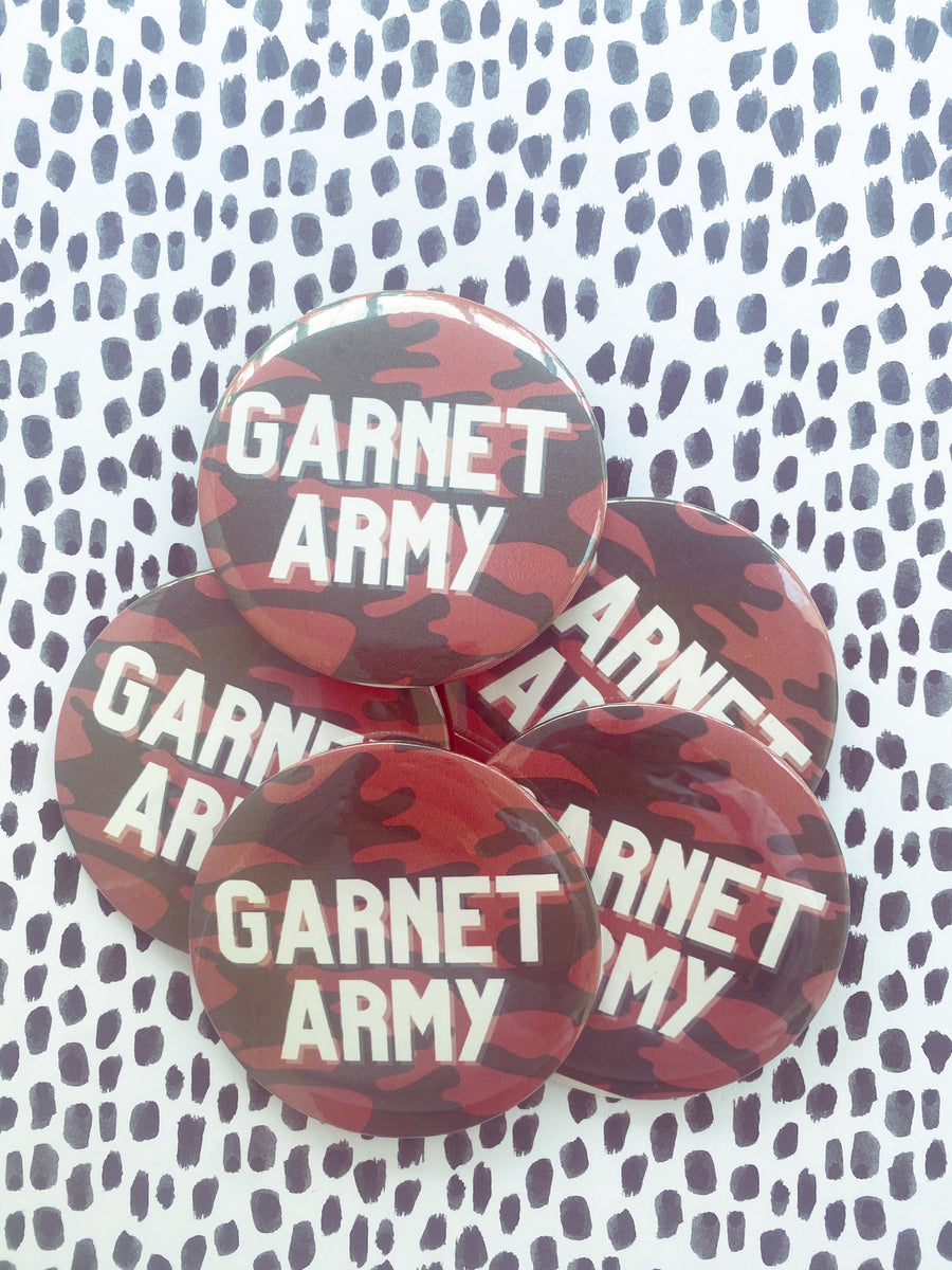 GARNET ARMY BUTTON – Leigh + Letters